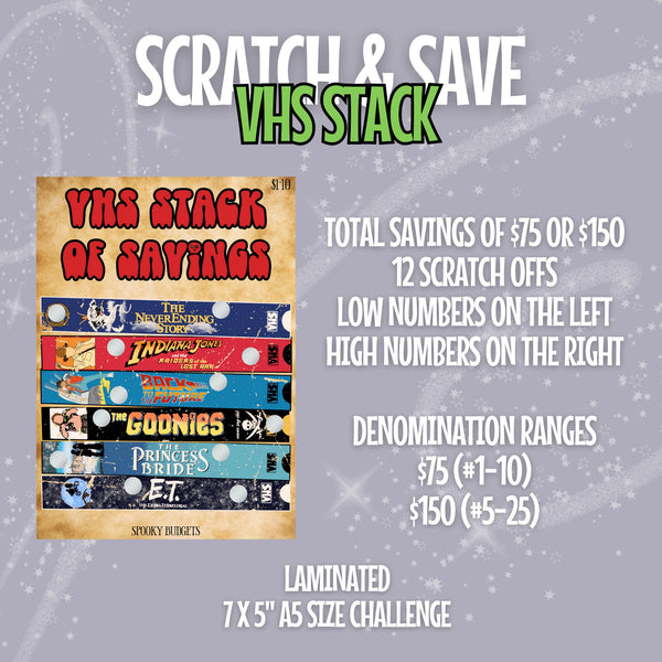 80s VHS Stack of Savings Scratch Off Adventure Halloween Romance Movie ...